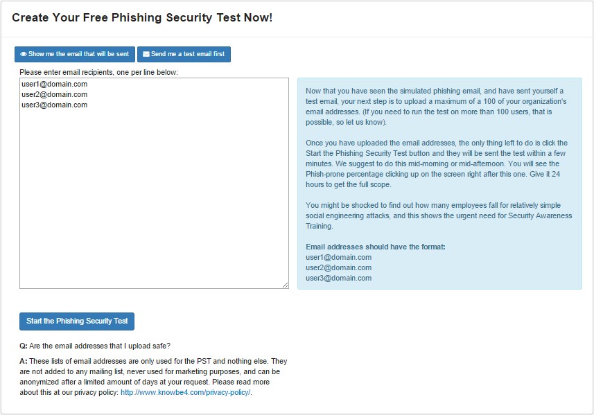 Free Phishing Security Test (PST) Quickstart Guide – Home