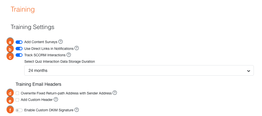 KnowBe4 Console Account Settings: Training – Knowledge Base