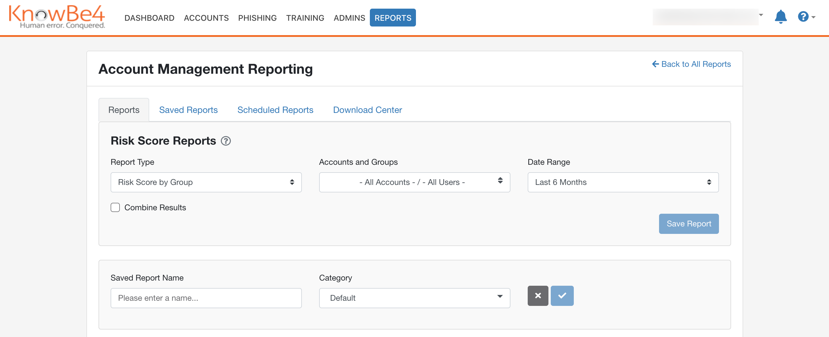 Partner and Multi-Account: Save and Send Reports – KnowBe4 Knowledge Base