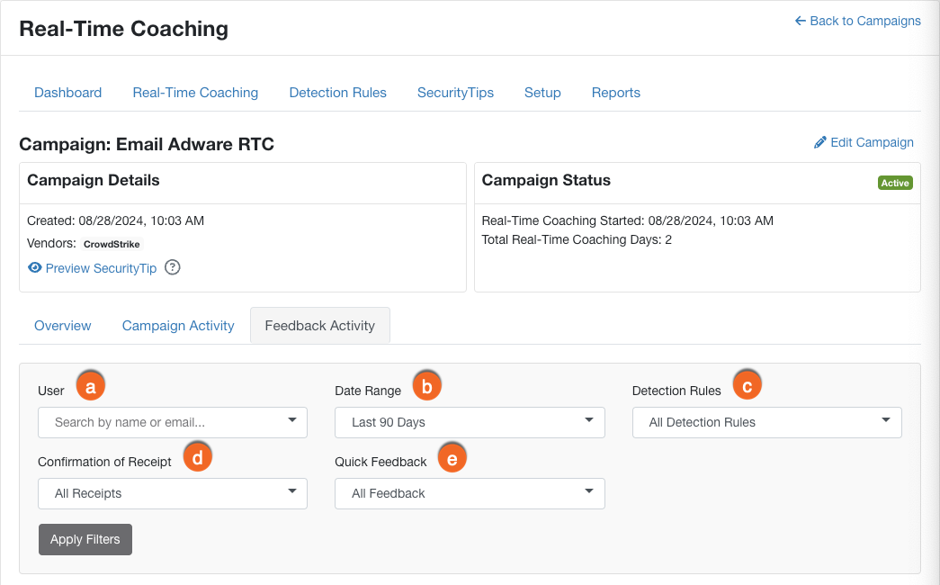 Real-Time Coaching Campaigns Guide – KnowBe4 Knowledge Base