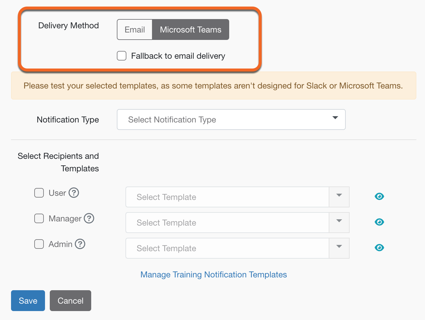 Send Training Notifications Using SecurityCoach Delivery Methods ...